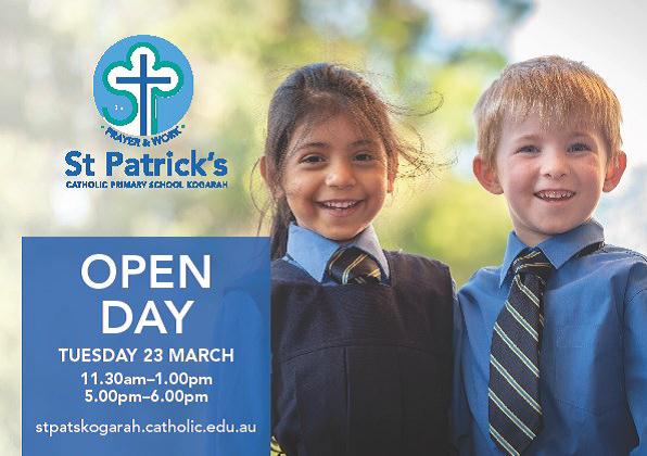 Open Day Flyer 2021 | St Patrick's Catholic Primary School - Kogarah
