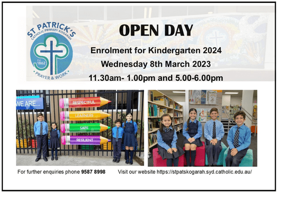 Open Day 2023 2c | St Patrick's Catholic Primary School - Kogarah